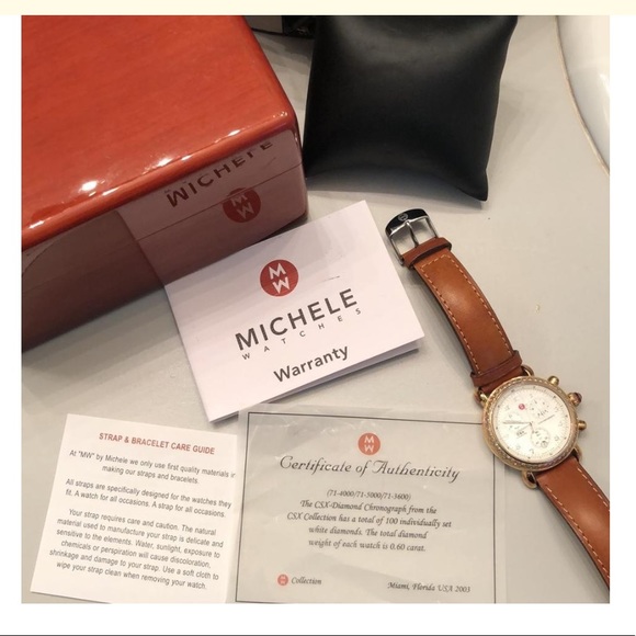 Michele | Accessories | Michele Csx Diamond Chronograph Watch | Poshmark